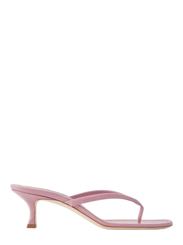 Manolo Blahnik Paterno Leather Thong Sandals - Pink