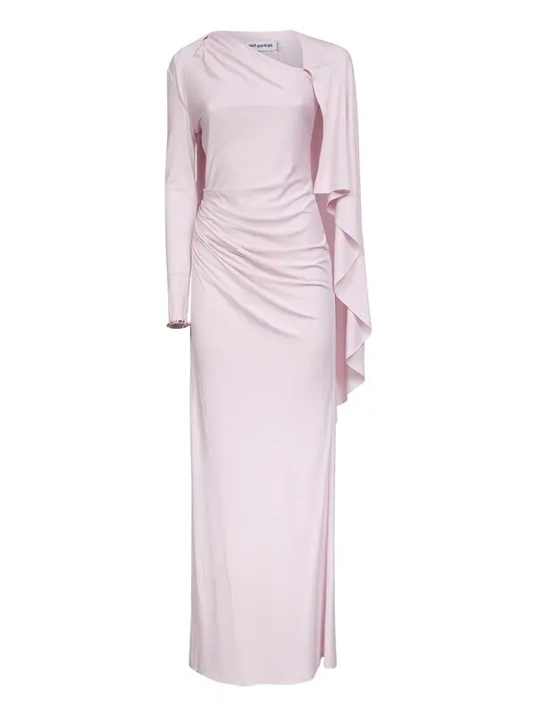 SELF-PORTRAIT Draped Maxi Dress - Multicolor