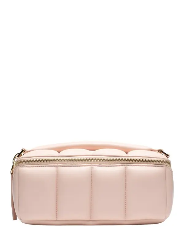 ESTETIKA Quilted Vegan Leather Makeup Bag With Gold-tone Hardware - Pink