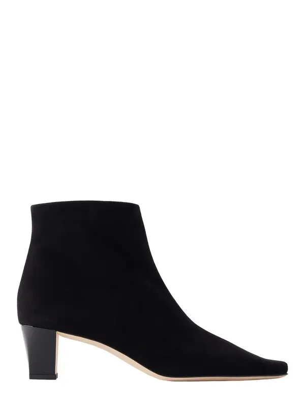Manolo Blahnik Jaima Suede Ankle Boots - Black