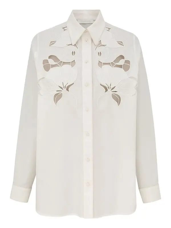 Zimmermann Daylight Embroidered Cotton Shirt - Multicolor