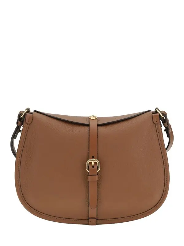 Etro Medium Pony Bag In Grained Leather - Brown