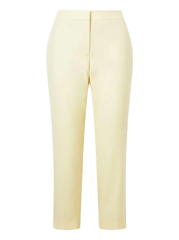 Alexander McQueen Wool Straight-leg Tailored Trousers - Yellow