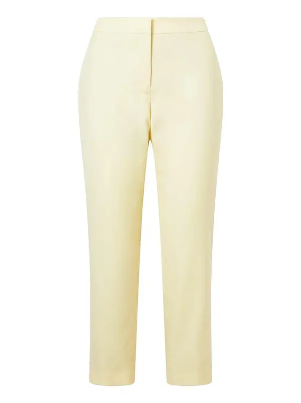 Alexander McQueen Wool Straight-leg Tailored Trousers - Yellow