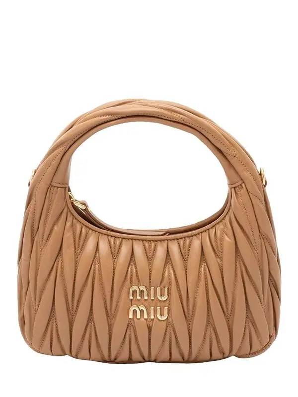 Miu Miu Wander Matelassé Leather Hobo Bag - Multicolor