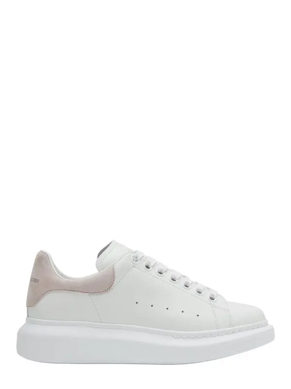Alexander McQueen Oversized Calf Leather Sneakers - White