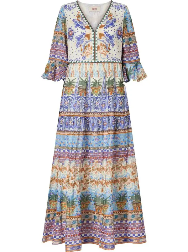 EMPORIO SIRENUSE Bella Printed Cotton Maxi Dress - Multi