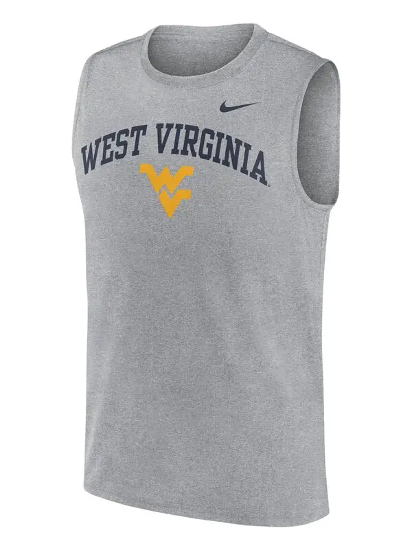 Nike West Virginia Primetime Arch Legend Dri-fit College Muscle Tank Top - Grey