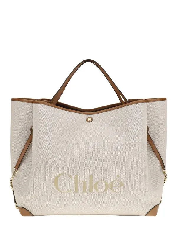 Chloé Large Carry Tote Bag - Beige