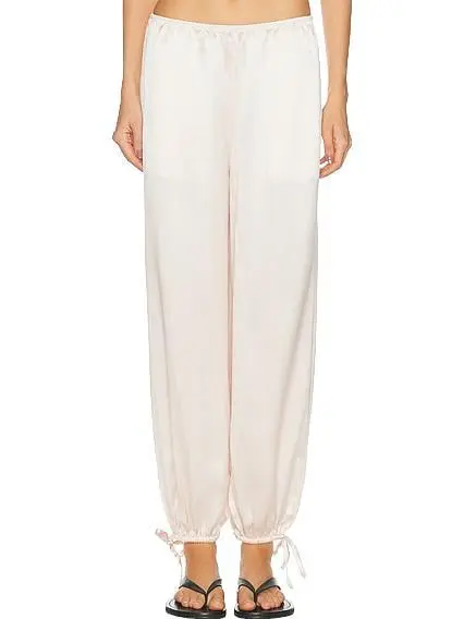 EAVES Silk Relaxed Fit Pant - Blush