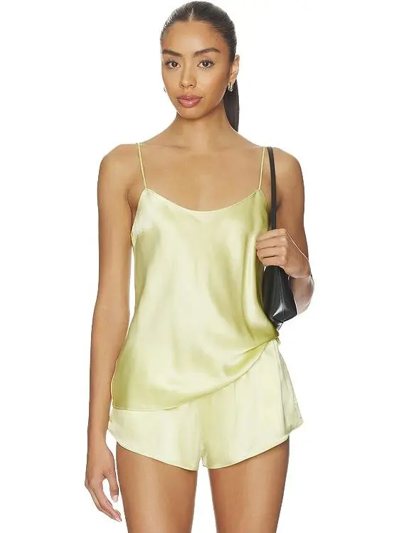 EAVES Loretta Silk Cami - Pale Yellow