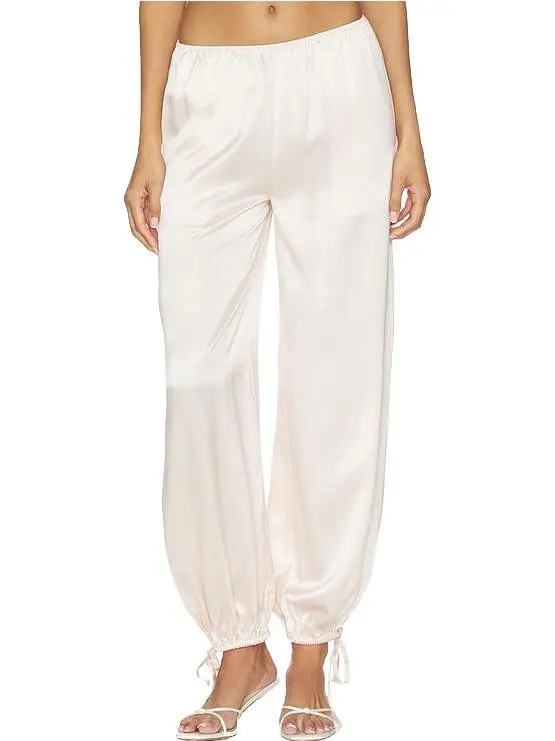 EAVES Dara Silk Pant - Blush