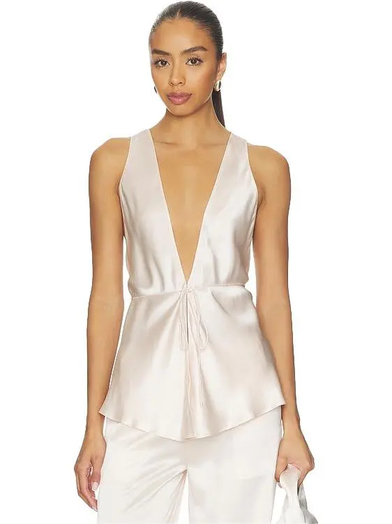 EAVES Anelie Silk Top - Blush