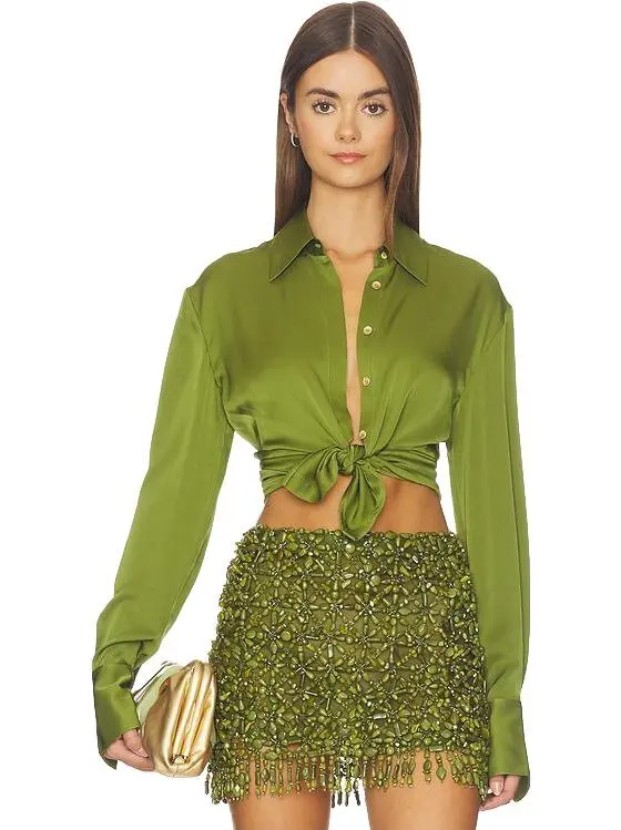Cult Gaia Cynara Top - Deep Pasture