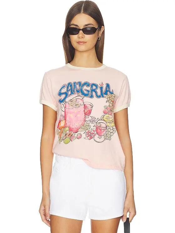 MOTHER The Lil Goodie Ringer Tee - Sangria