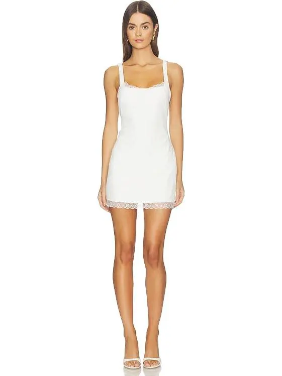 Tularosa Madeyln Mini Dress - White Seersucker