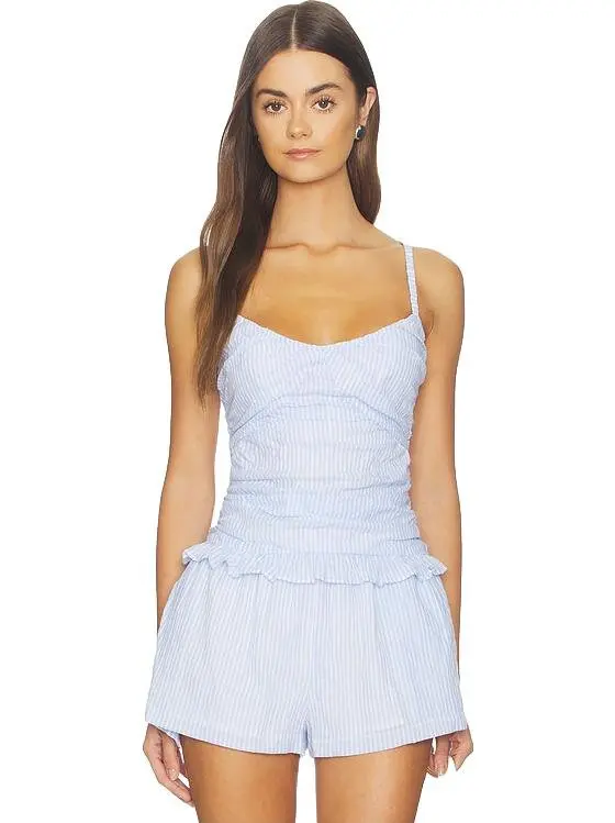 Tularosa Carmen Top - Light Blue Stripe