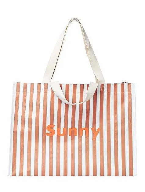 SUNNYLIFE Carryall Beach Bag - Tierra Clay Stripe