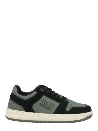 EA7 Leather And Synthetic Material Sneakers - Green