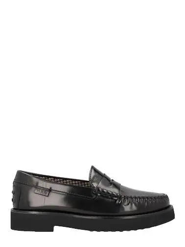 TOD'S Leather Penny Loafers - Black