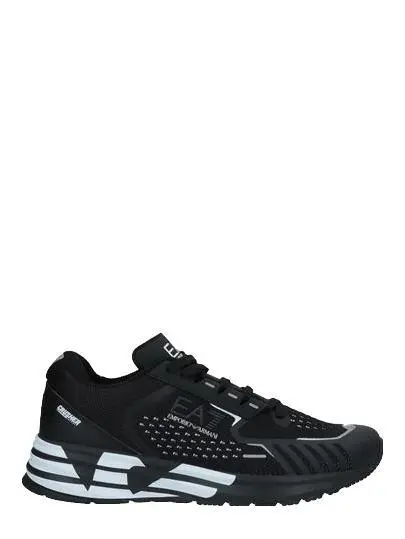 Emporio Armani Two-tone Textile Sneakers - Black