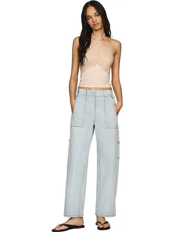 Maeve Painters Mid-rise Tapered Jeans - Light Denim