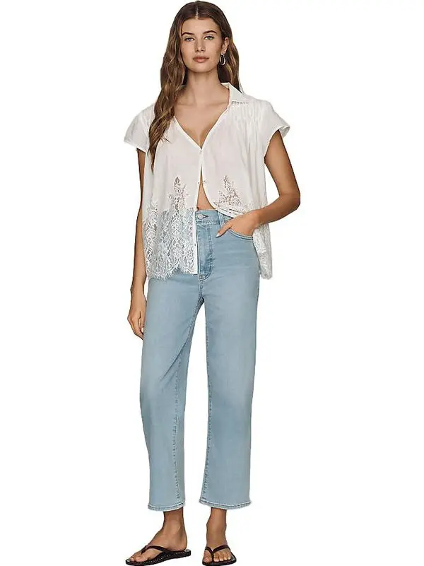 FRAME Le Pixie High-rise Straight-leg Jeans - Hush