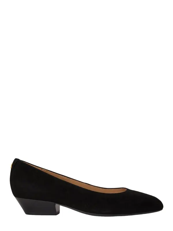 Ralph Lauren Weslee Suede Ballet Flat - Black
