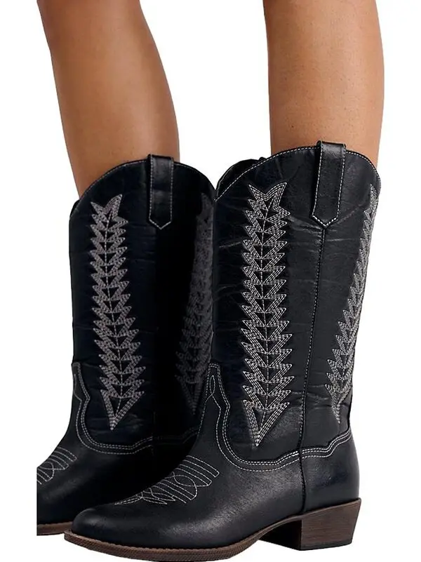 Matisse Appaloosa Vegan Western Boots - Black