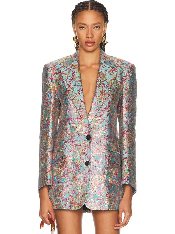 Dries Van Noten Basti Jacket - Turquoise
