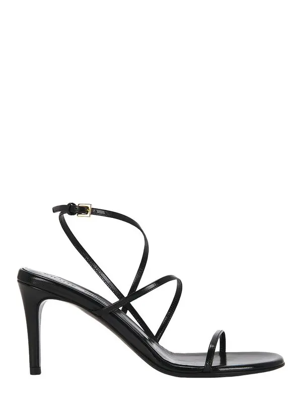 Khaite Loop Sandal In Calfskin - Black