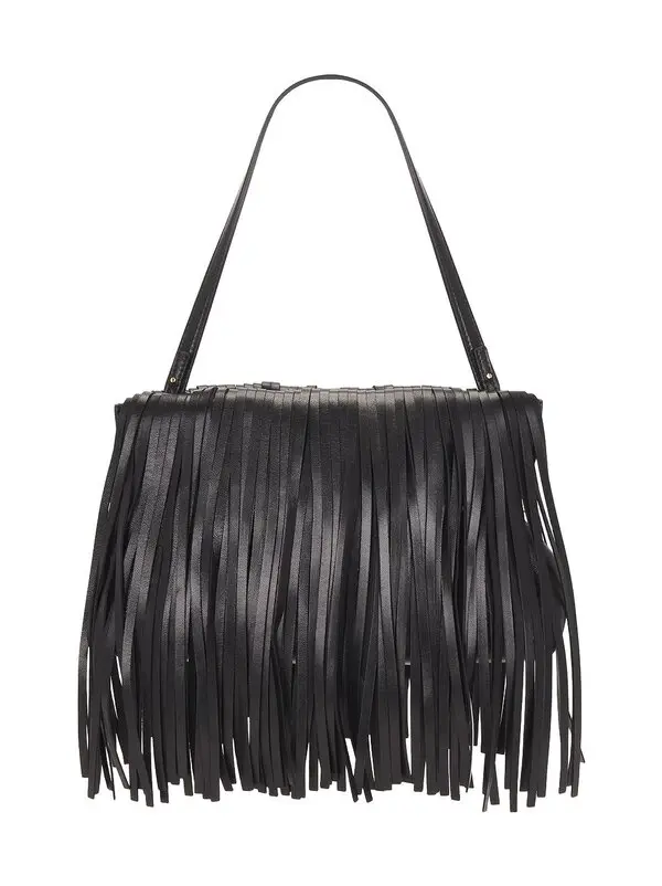 Givenchy Soft Clutch With Fringe - Black