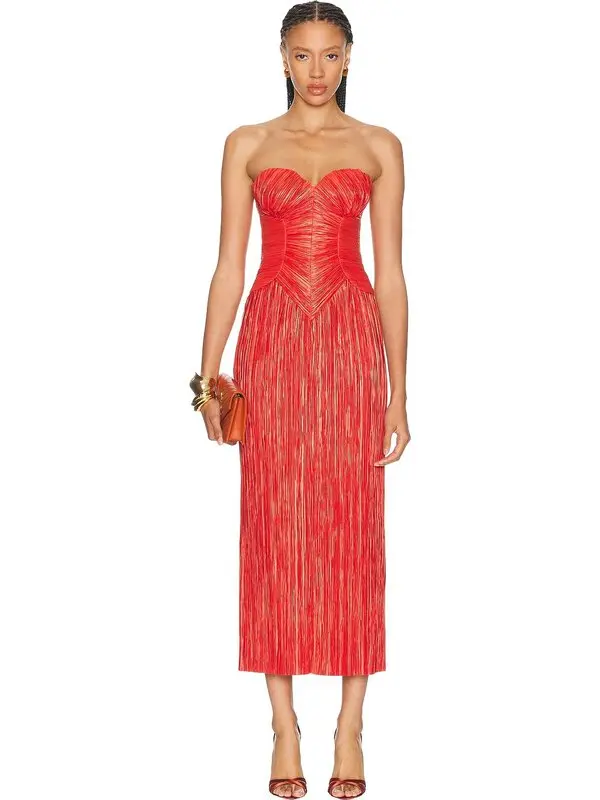 Cult Gaia Ashika Dress Orange - Canyon