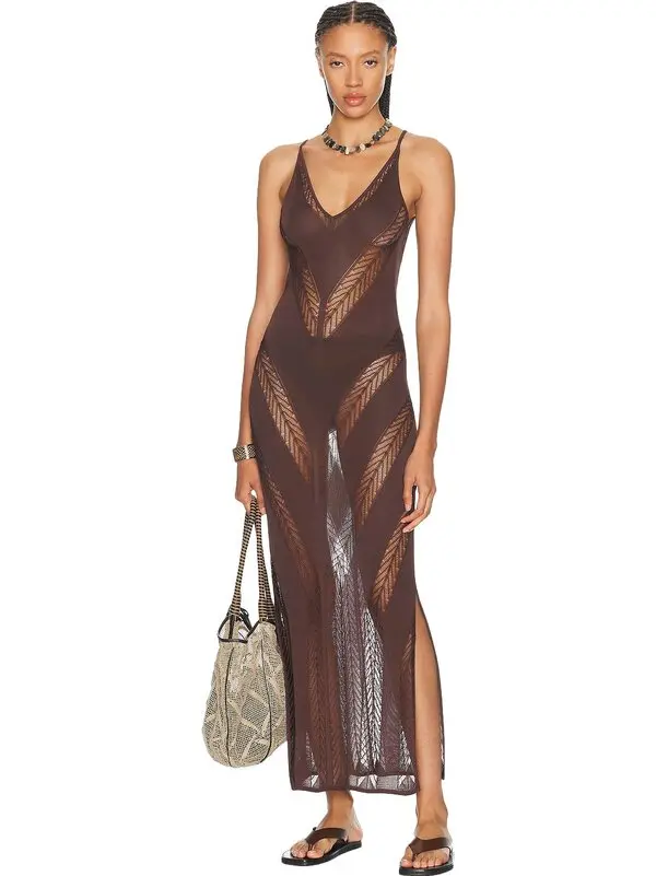 Cult Gaia Elza Knit Maxi Dress - Luwak