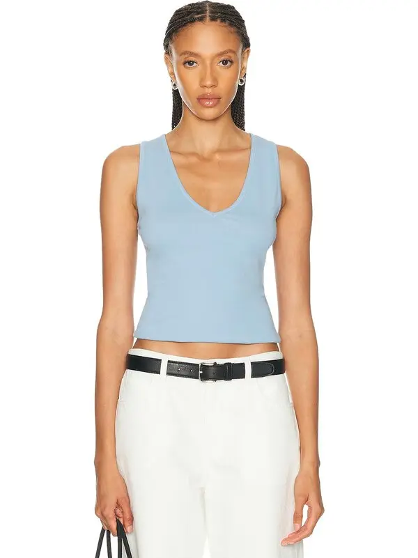 GRLFRND V-neck Muscle Tank - Sky Blue