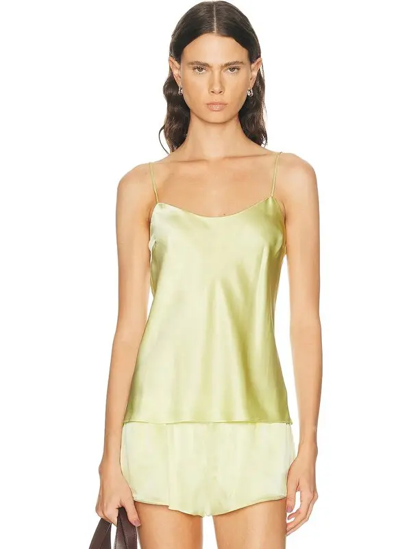 EAVES Loretta Silk Cami - Pale Yellow