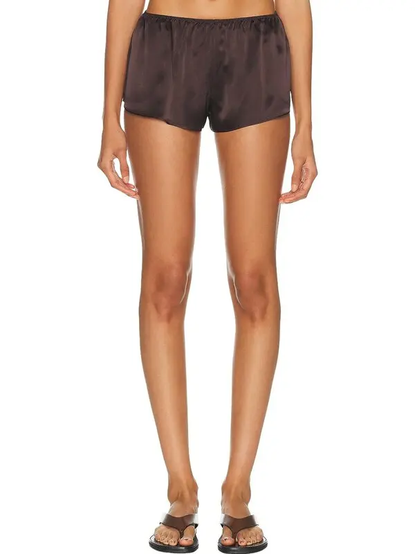 EAVES Roux Silk Short - Chocolate Brown