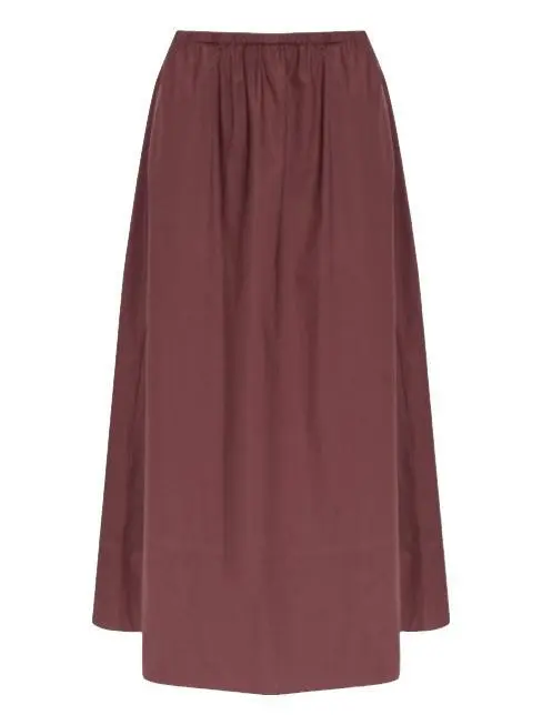 BY MALENE BIRGER Elastic Waist A-line Midi Skirt - Red