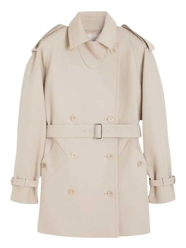 Max Mara Long-sleeved Trench Coat - Nude