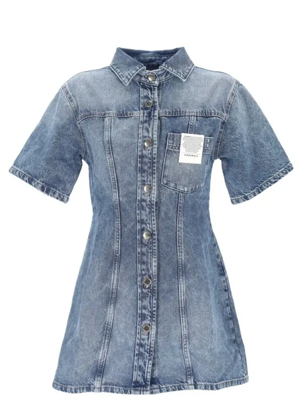 ICON DENIM LOS ANGELES Bambi Button-up Short-sleeve Denim Dress - Blue