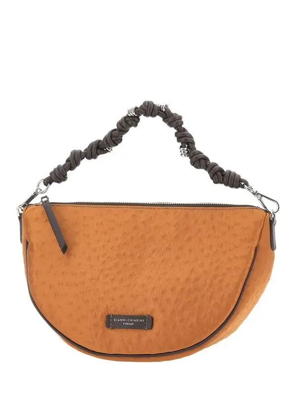 GIANNI CHIARINI Zippered Shoulder Bag - Brown