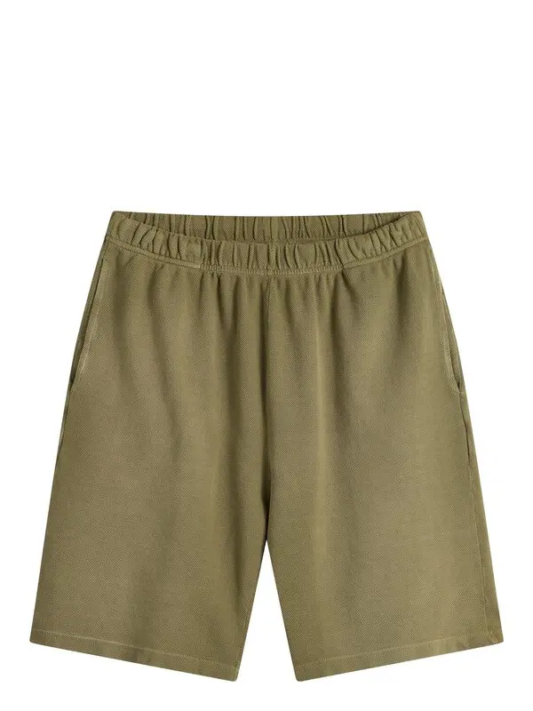 LES TIEN Pique Cotton Rider Short - Military Ice