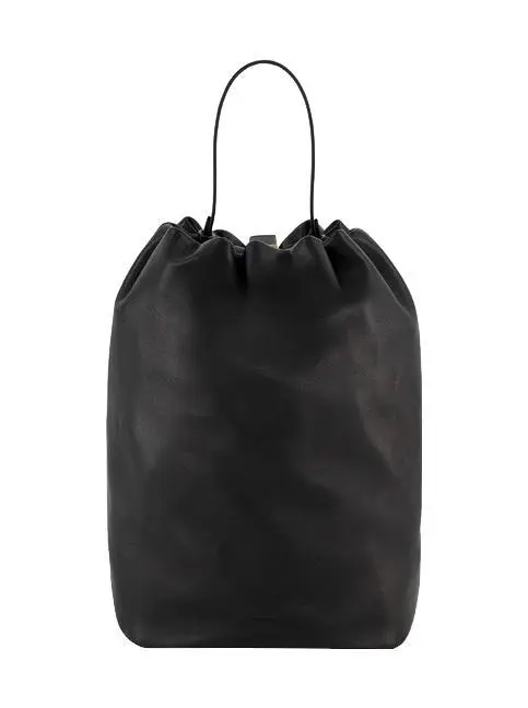 Vince Sarai Leather Drawstring Backpack - Black