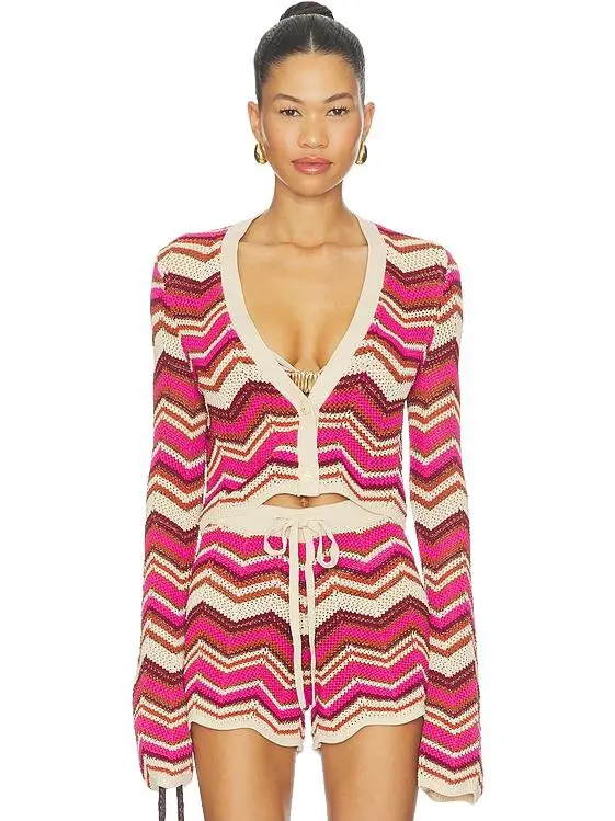 Devon Windsor Stella Cardigan - Fuchsia