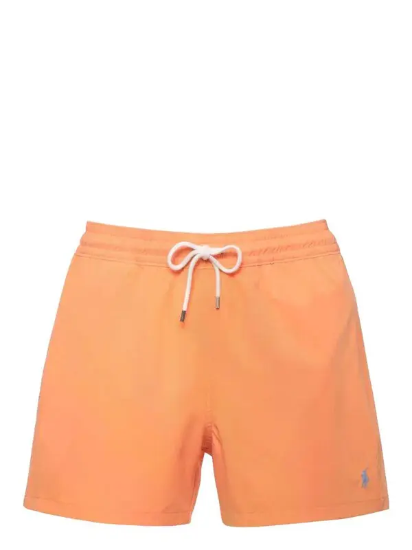 Polo Ralph Lauren Embroidered Drawstring Swim Shorts - Orange