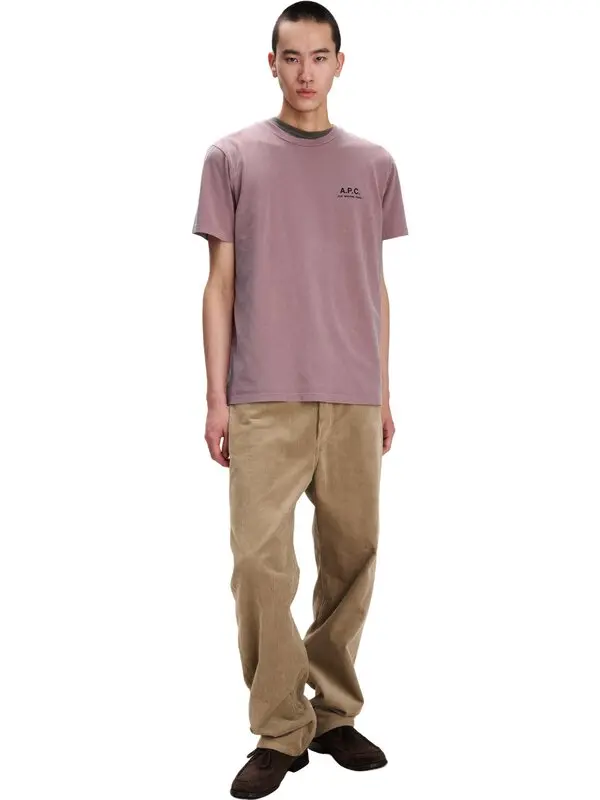 A.p.c. T-shirt With Rue Madame Logo Fag - Raspberry