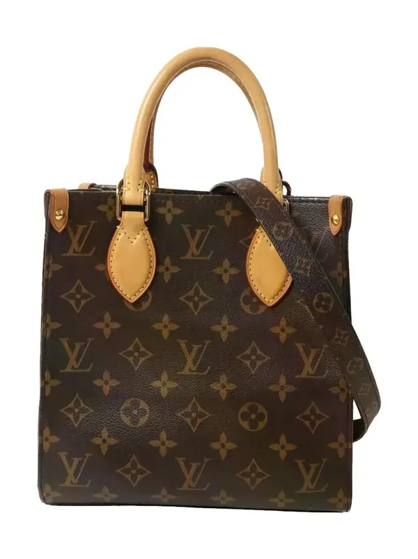 LOUIS VUITTON Monogram Sac Plat Bb Tote Bag - Brown