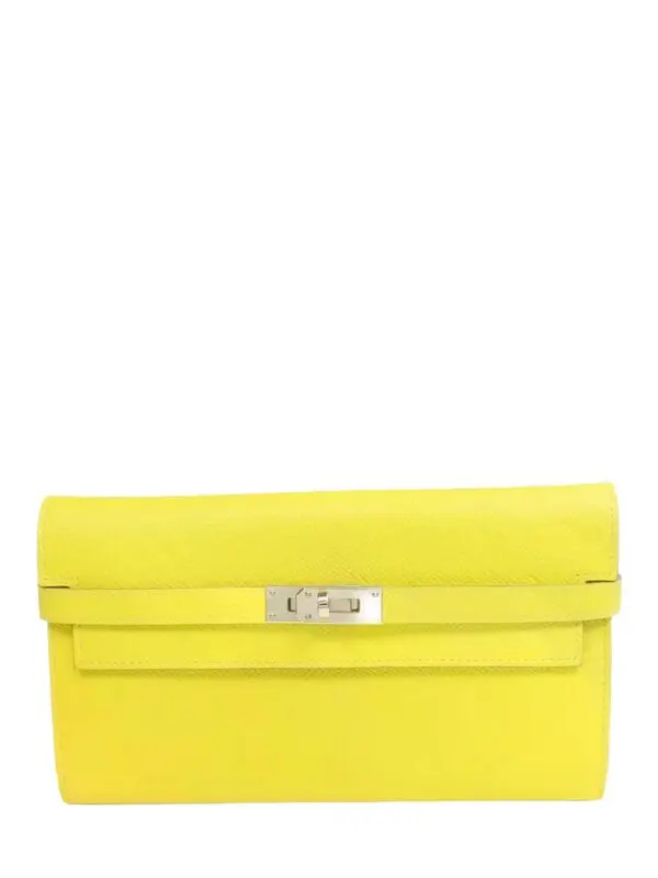Hermès Kelly Leather Wallet - Yellow