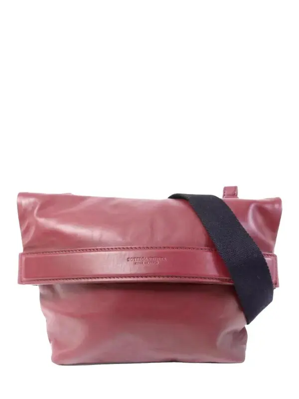 Bottega Veneta Marco Poio Leather Messenger Bag - Red