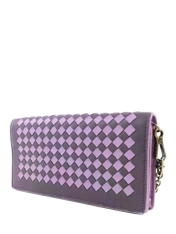 Bottega Veneta Intrecciato Chain Shoulder Bag - Grey